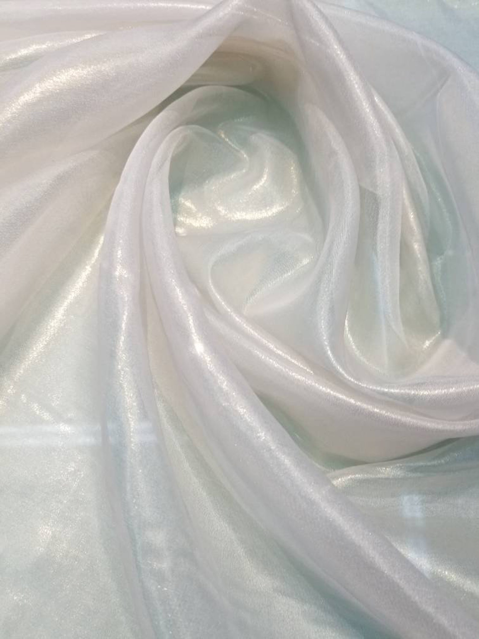100% Silk French Chiffon 54 Wide Metallic White Base - Etsy