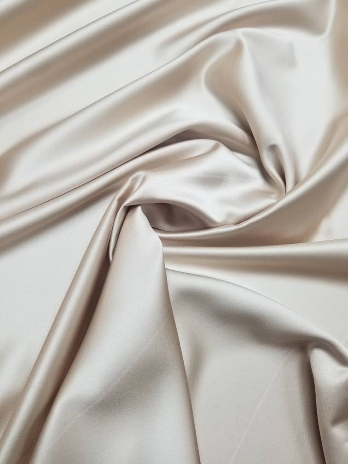 Beige Champagne Color Fine Satin Fabric. Usable for Apparel,accessories ...