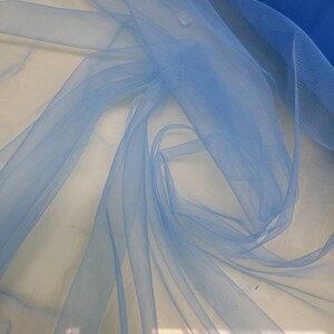 Super Fine Soft Cornflower Blue Color Tulle/mesh 60" Wide Sold by the ...
