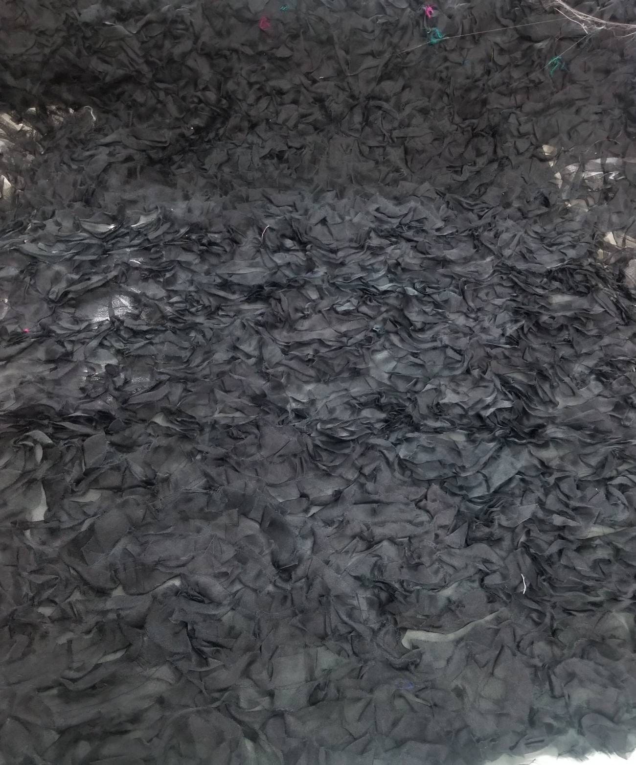 Black color Silk organza ruffles design all made of silk | Etsy