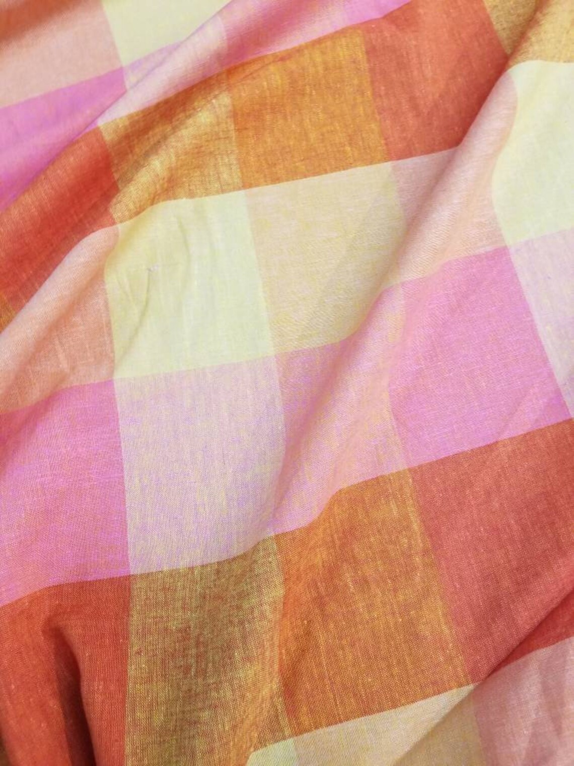 Linen Plaid 54 Inches Wide. Usable for Household Furnishing - Etsy