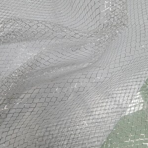 Metallic Mesh Fabric Silver 64" Wide Usable for Fashion Designers ...