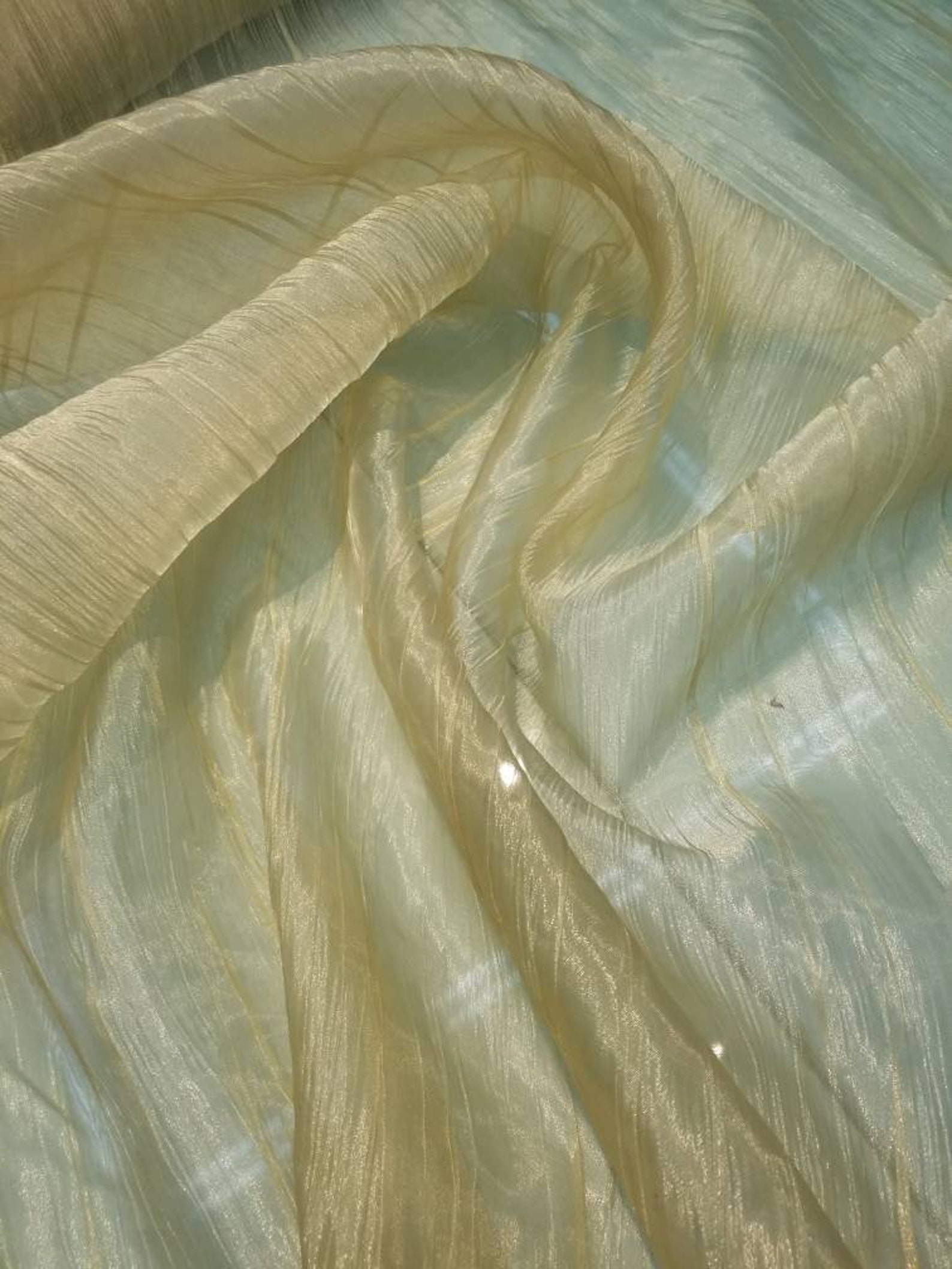 Metallic Gold White off White and Black Color Krinikled | Etsy