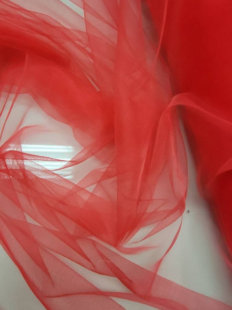 Super Fine Soft Bright Red Color Tulle/mesh 60" Wide Sold by the Yard ...