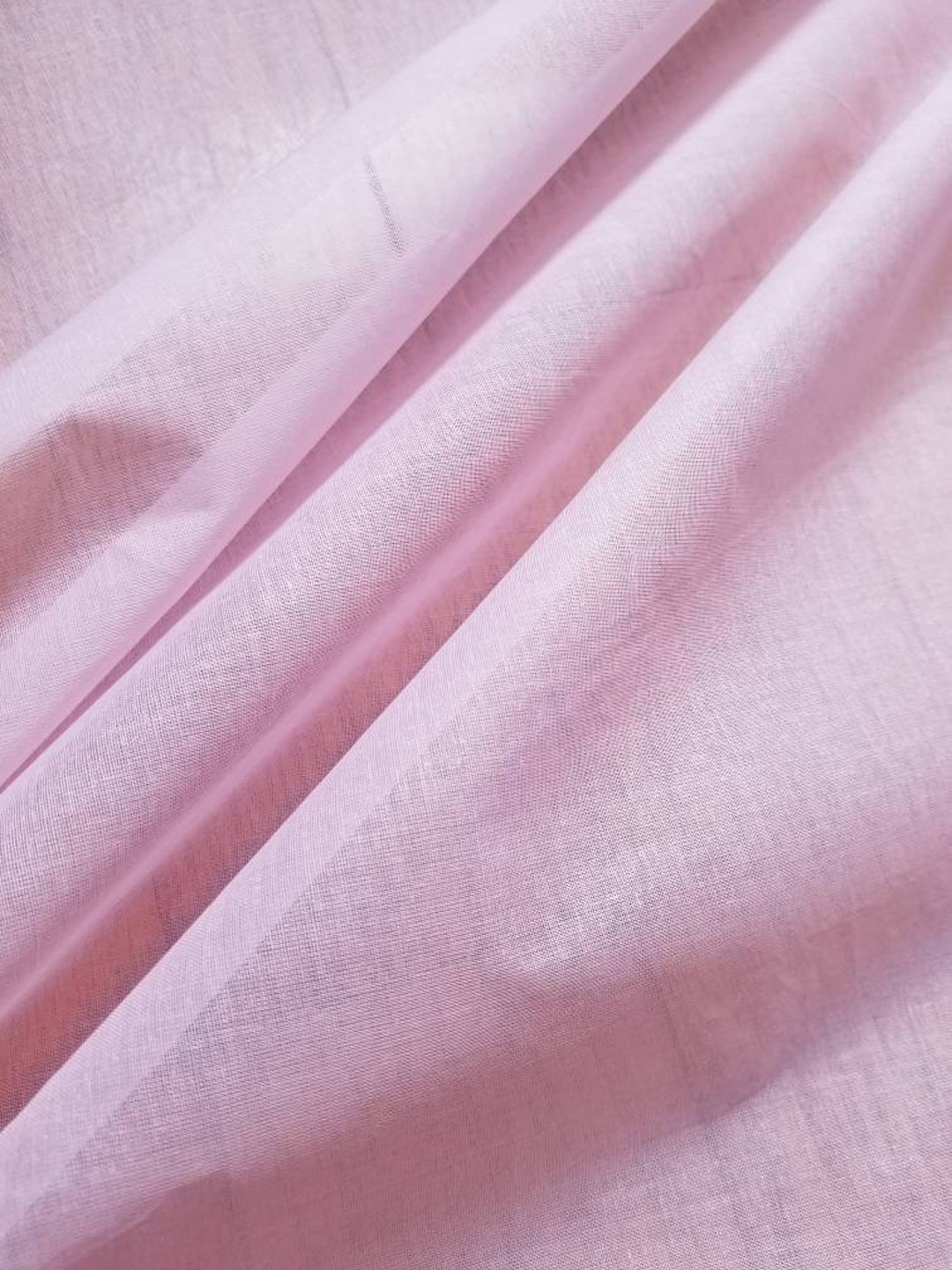 Pink Color 100% Cotton Organdy, This Fabric is Stiff Semi Sheer Fabric ...