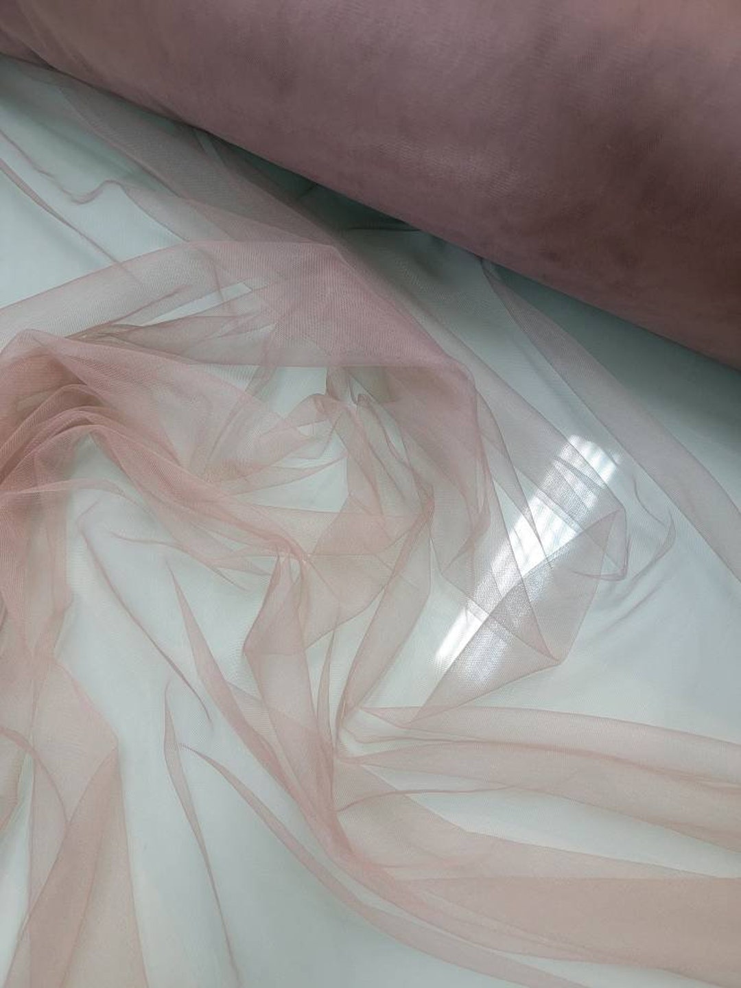 Super Fine Soft Blush Color Tulle/mesh 60" Wide Sold by the Yard Usable ...