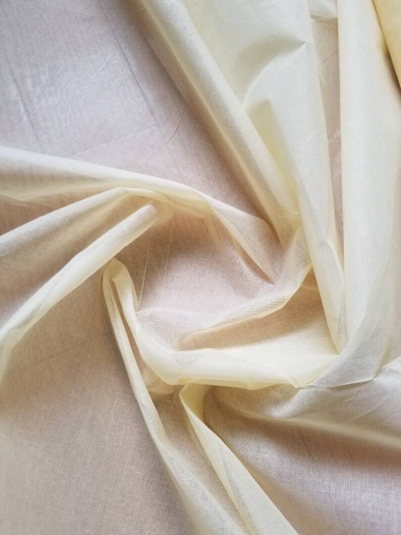 Lemon Color 100% Cotton Organdy This Fabric is Stiff Semi - Etsy