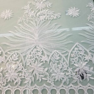 White Color Cording My Lady Chantelle French Lace Designed for Apparel ...
