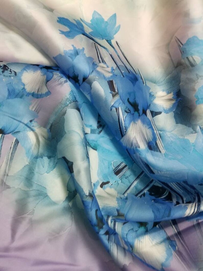 Silk Gazar Fabric Digital Printed by Yard 54" Wide. Can Be Used for ...