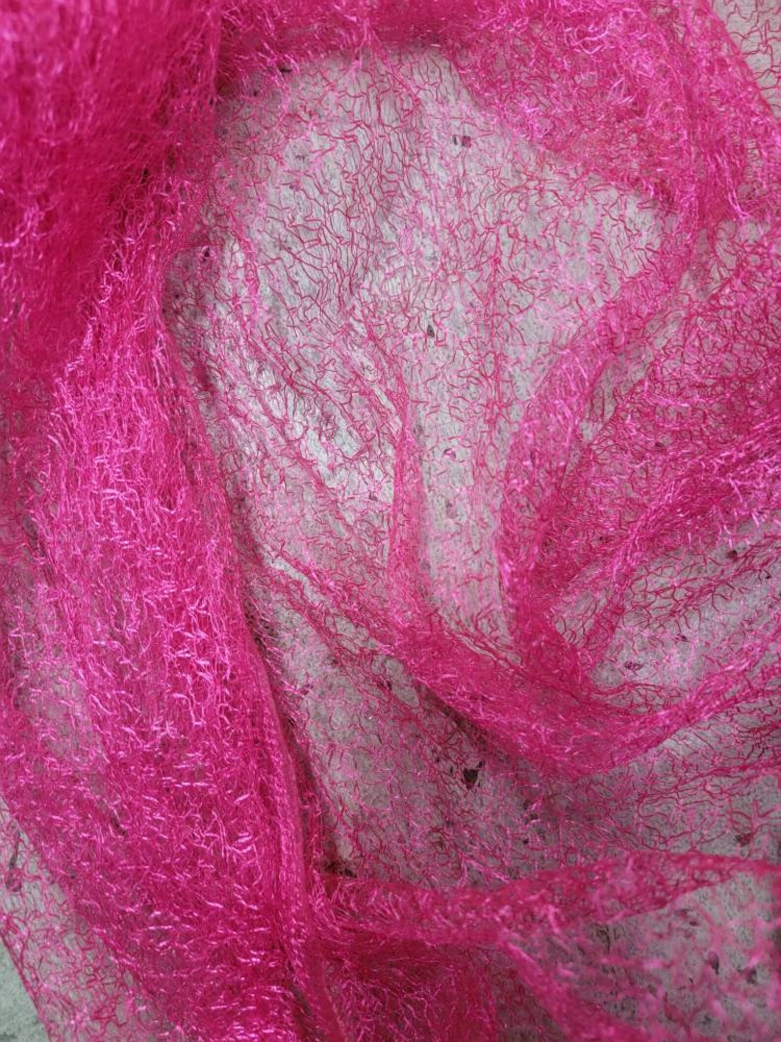 Bubble Pink Color Spangle Netting Soft Tulle Fabric Usable for Apparel ...