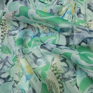 Gazar Fabric Digital Print Fabric by Yard 54" Wide. Can Be Used for ...