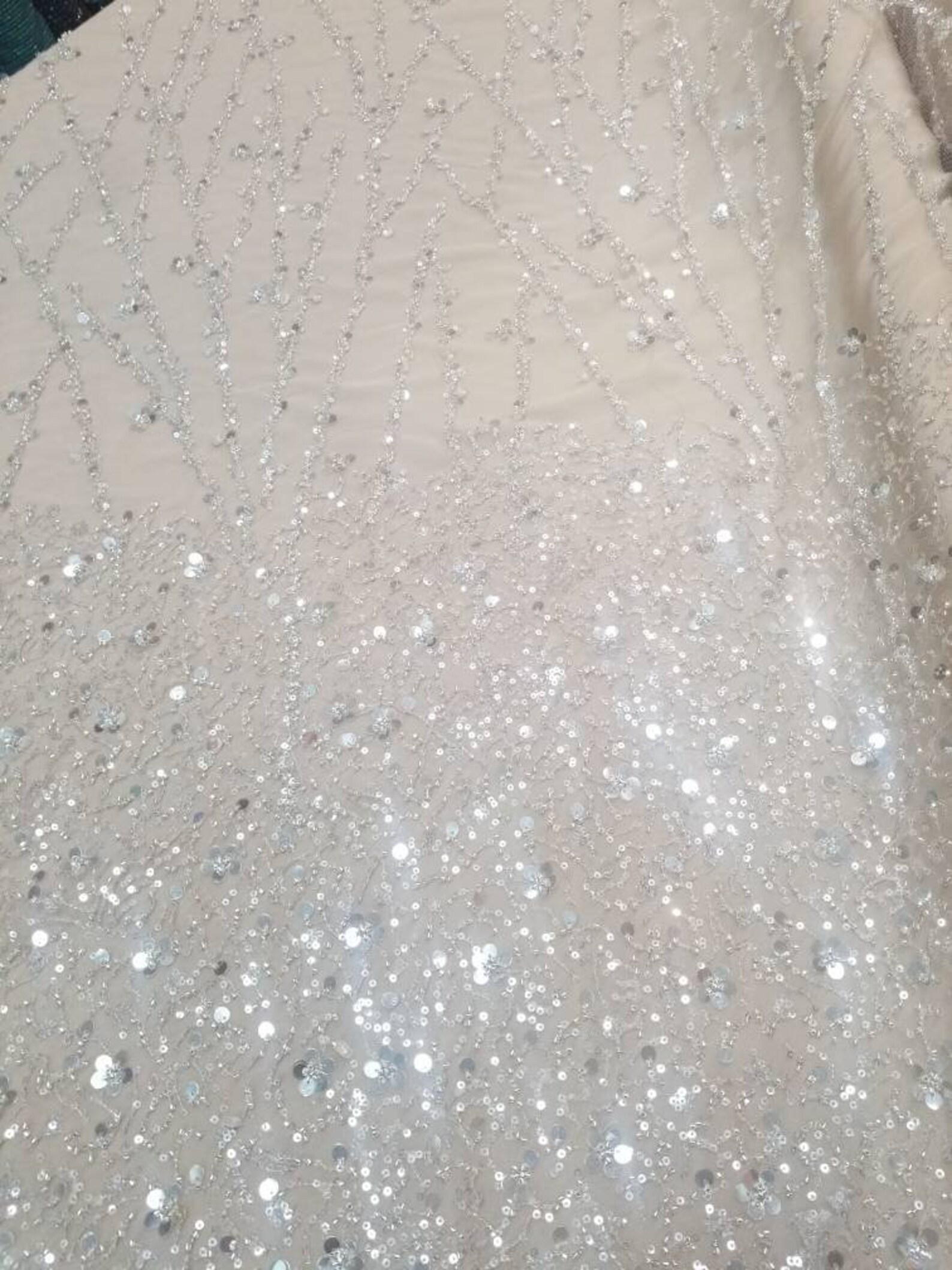 Hand beaded elegantly Beading This gorgeous sheer dress | Etsy