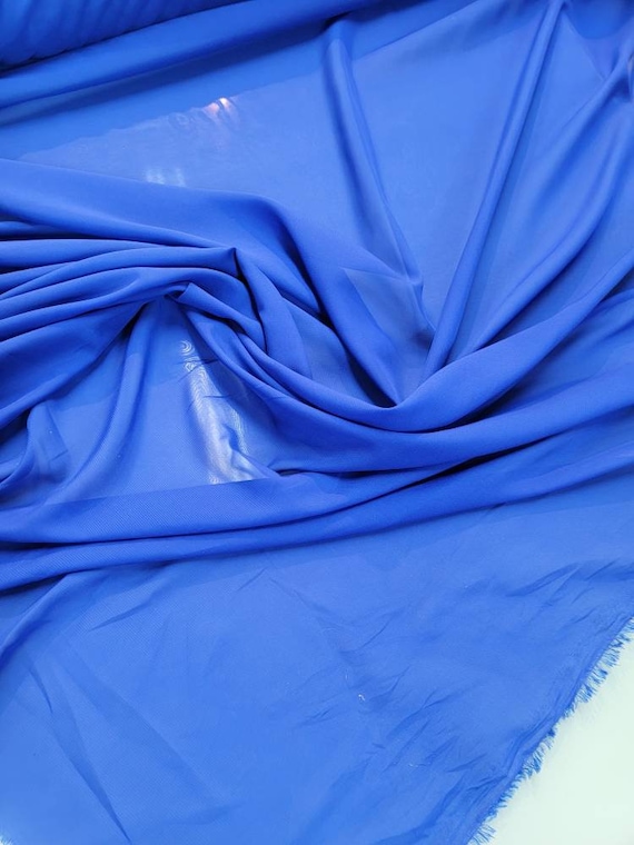 Royal Blue Color Chiffon 54 Wide. Usable for Apparel and | Etsy