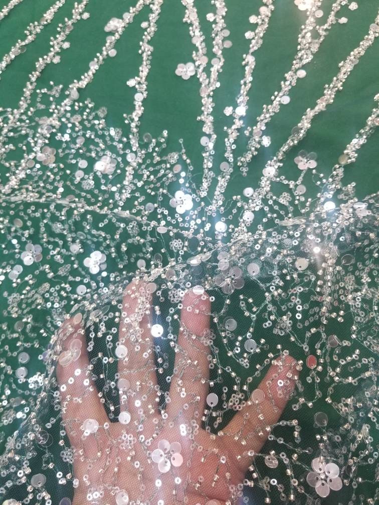 Hand beaded elegantly Beading This gorgeous sheer dress | Etsy