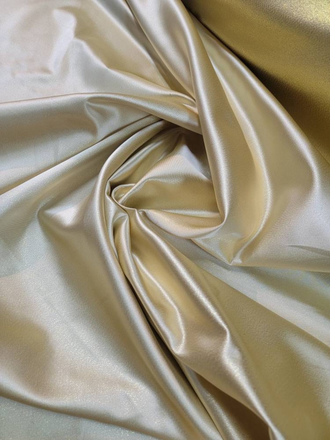 Gold Color Metaalic Bridal Satin Fabric 57" Wide Silky for Apparel ...