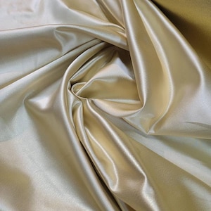 Gold Color Metaalic Bridal Satin Fabric 57" Wide Silky for Apparel ...