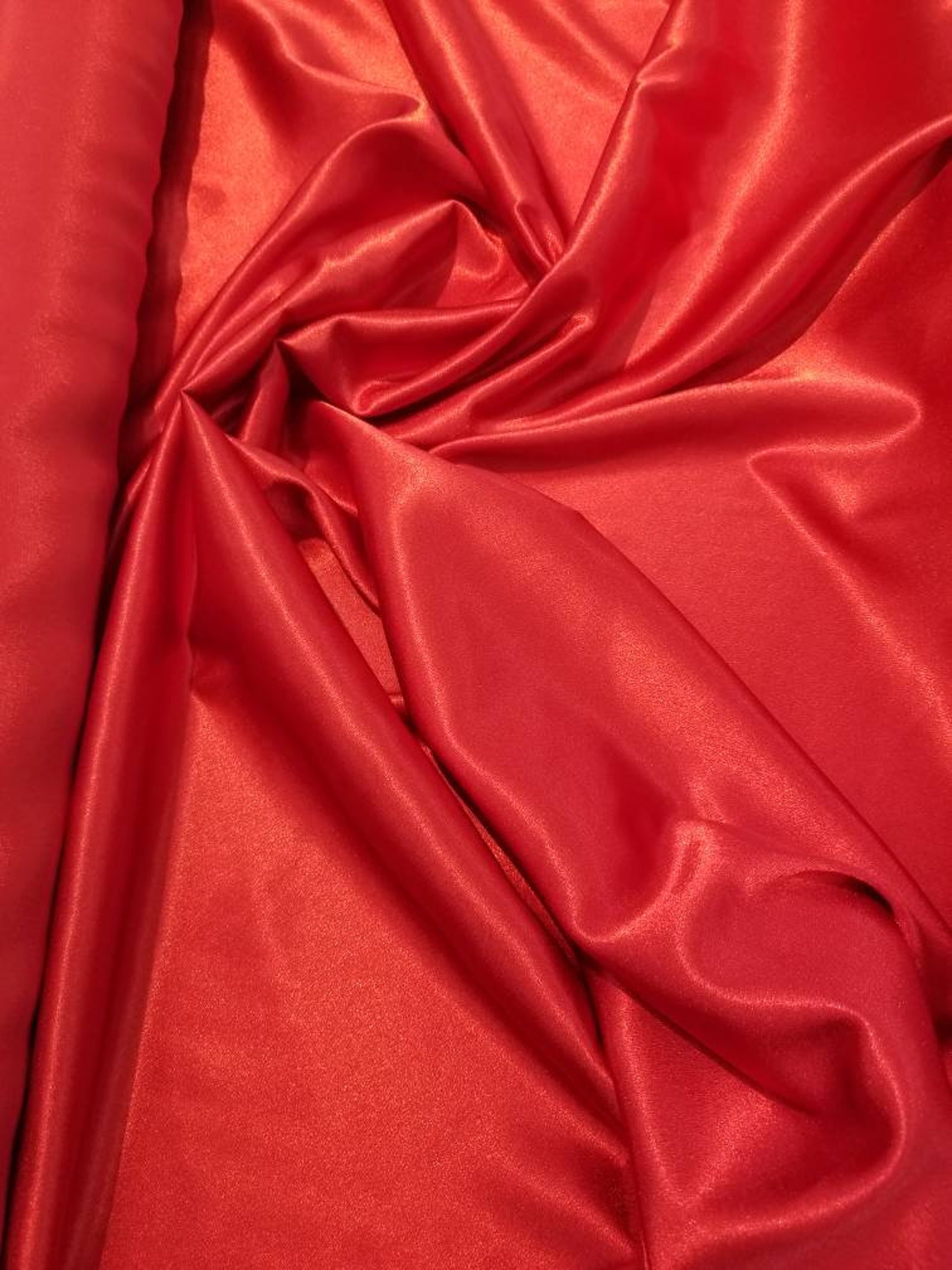 Red Color Crape Back Satin Fabric 57 Wide Silky Poly | Etsy