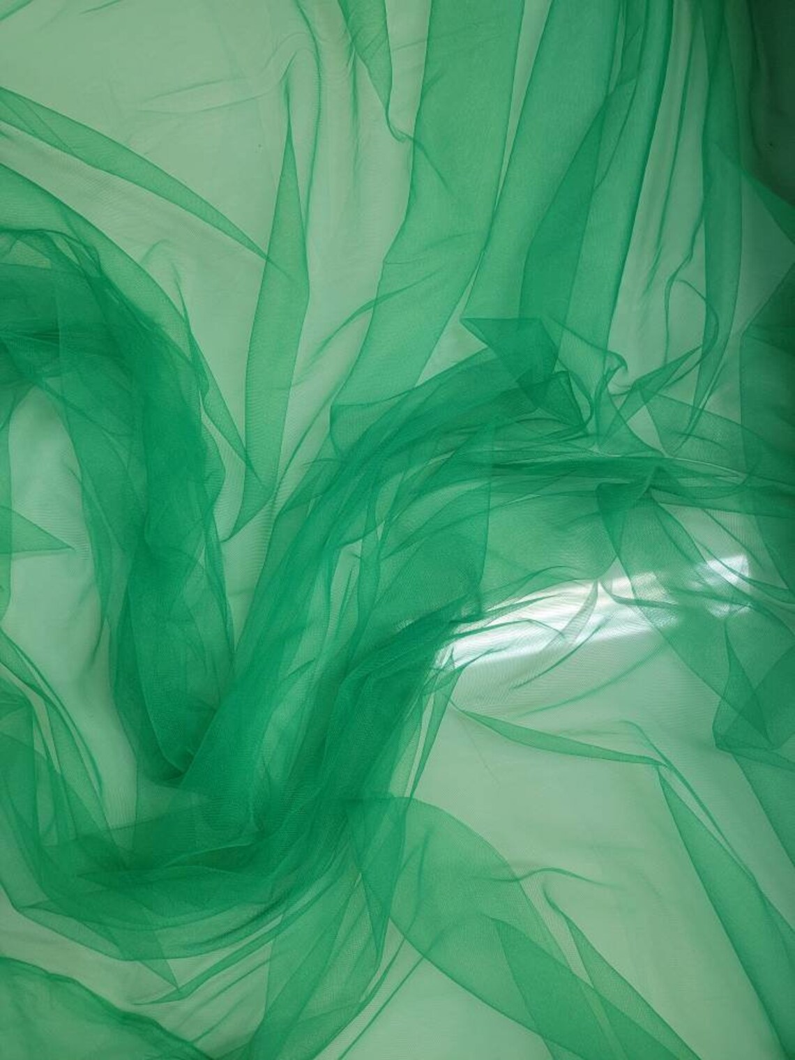 Super Fine Soft Emerald Green Color Tulle/mesh 60 Wide | Etsy