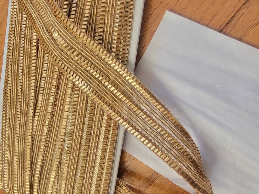 Gold Trim 1.5 Inches Wide Usable for Edges, Finishing, Decorations and ...