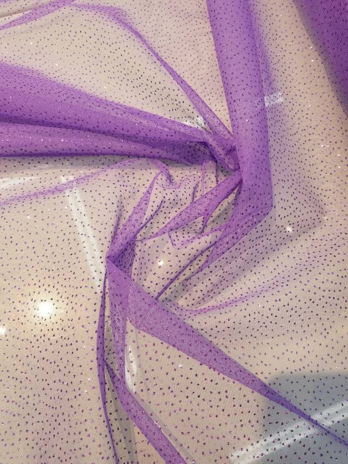 Purple color sparkle tulle usable for apparel accessories | Etsy