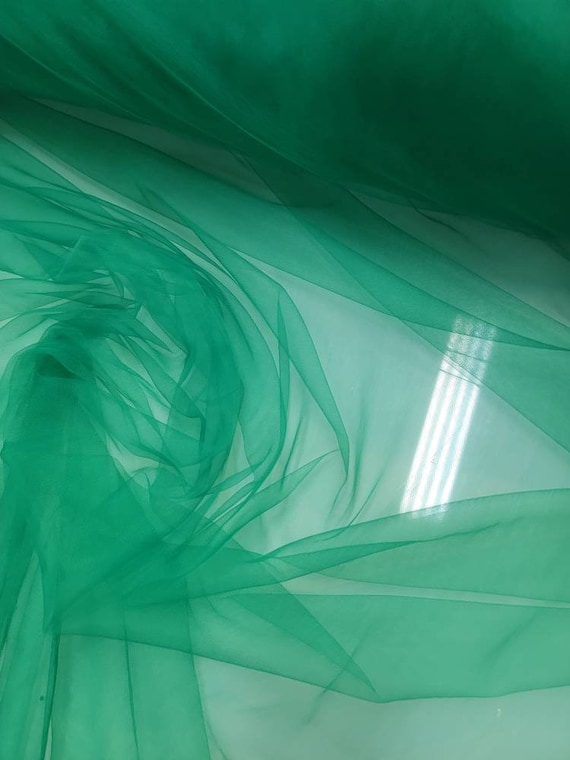 Super Fine Soft Emerald Green Color Tulle/mesh 60 Wide | Etsy