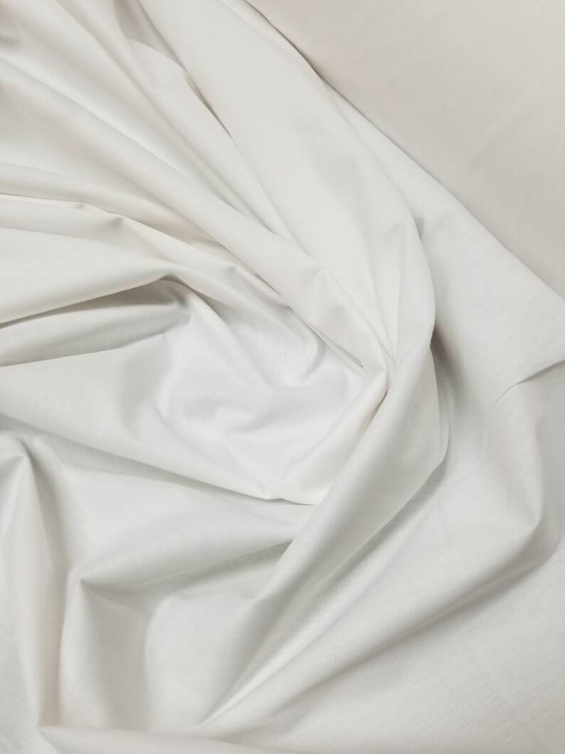 Pure White Cotton Fabric 110 Inches Wide Usable for - Etsy