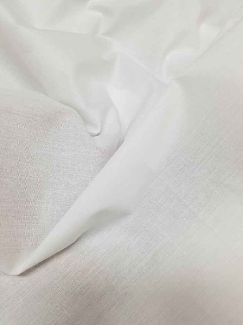 Pure White Cotton Fabric 110 Inches Wide Usable for - Etsy