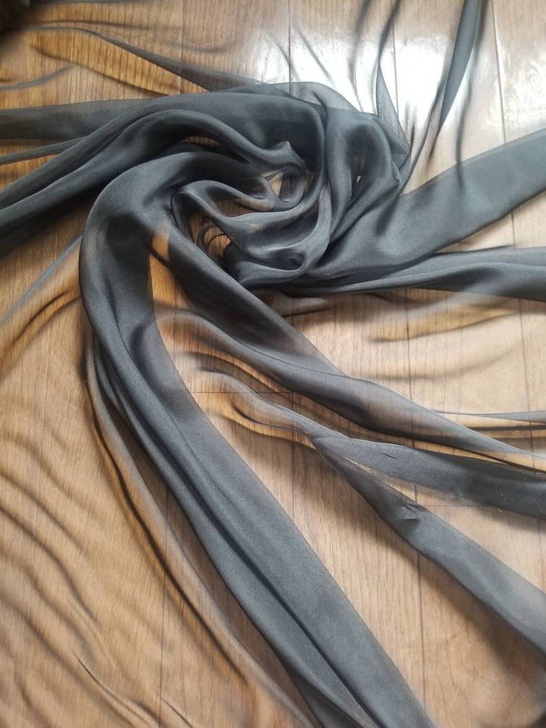 100% Silk French Chiffon Black Color 54 Wide. Usable for - Etsy