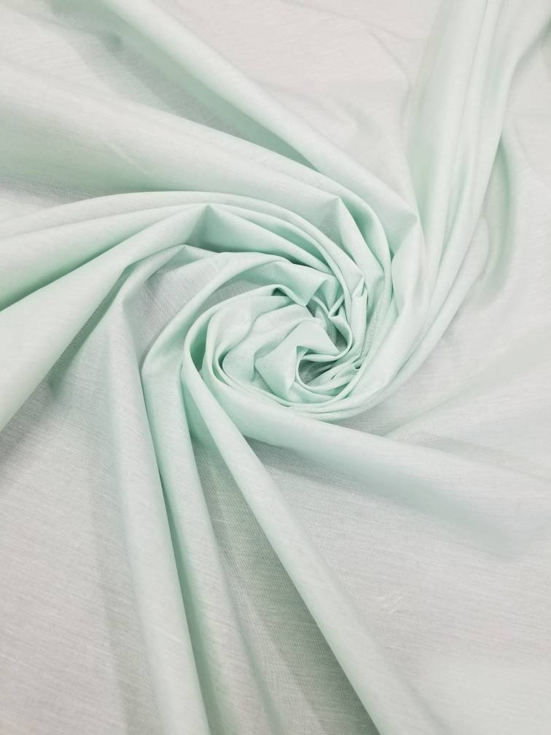 Mint Green Color Cotton Fabric Usable for Apparel Accessories and ...