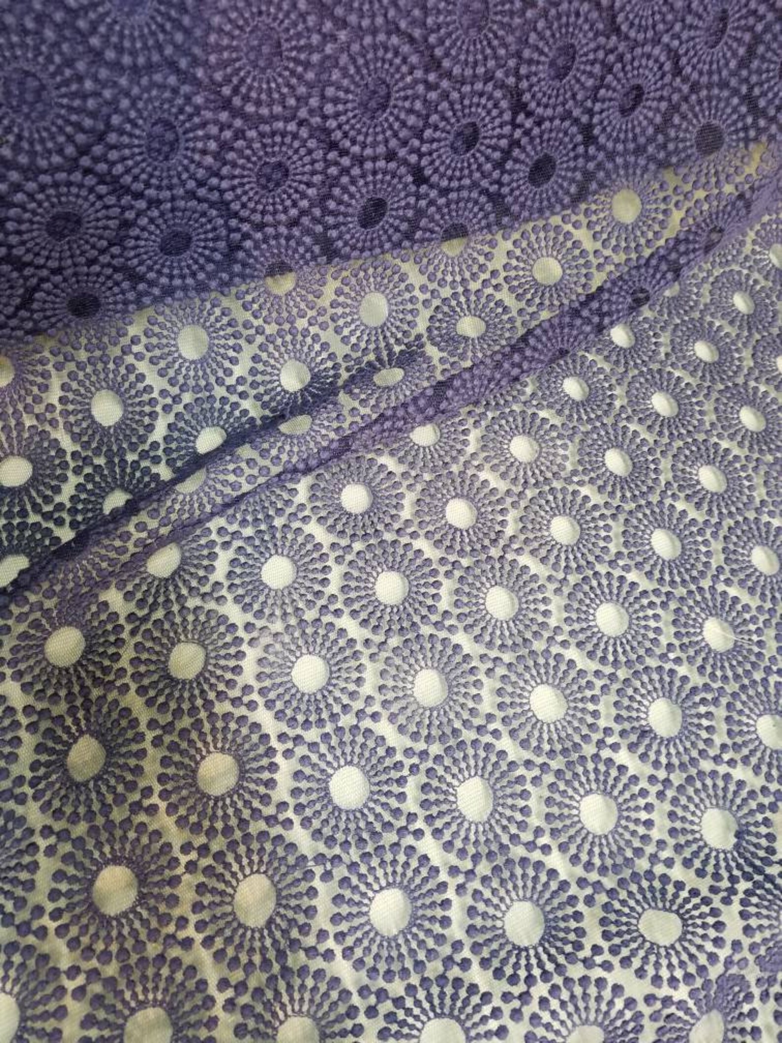 French Soft Sheer Lace Fabric. Elegant Polka Dots Circle Design Usable ...