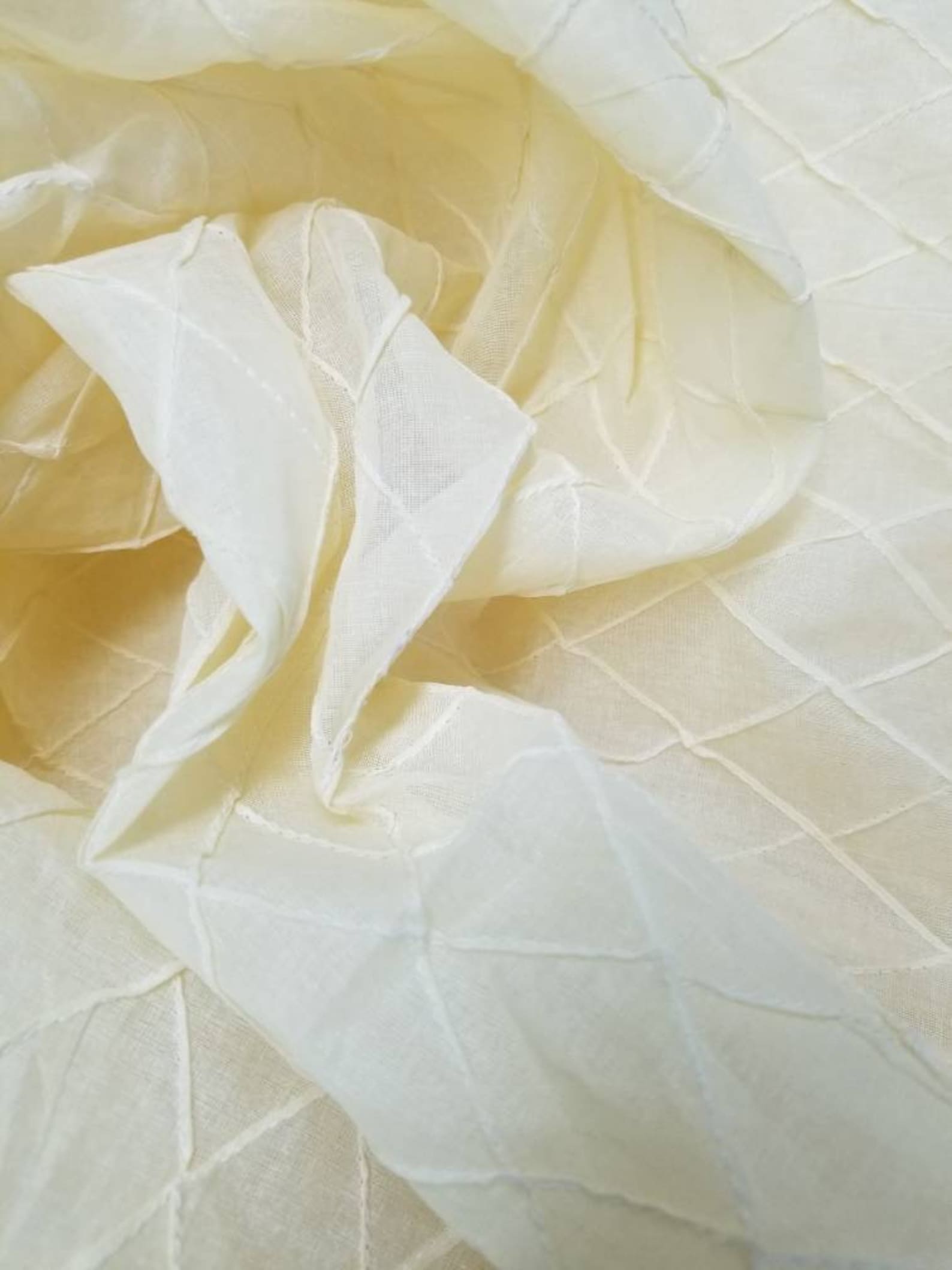Lemon color 100% Cotton pintuck Organdy this fabric is stiff | Etsy