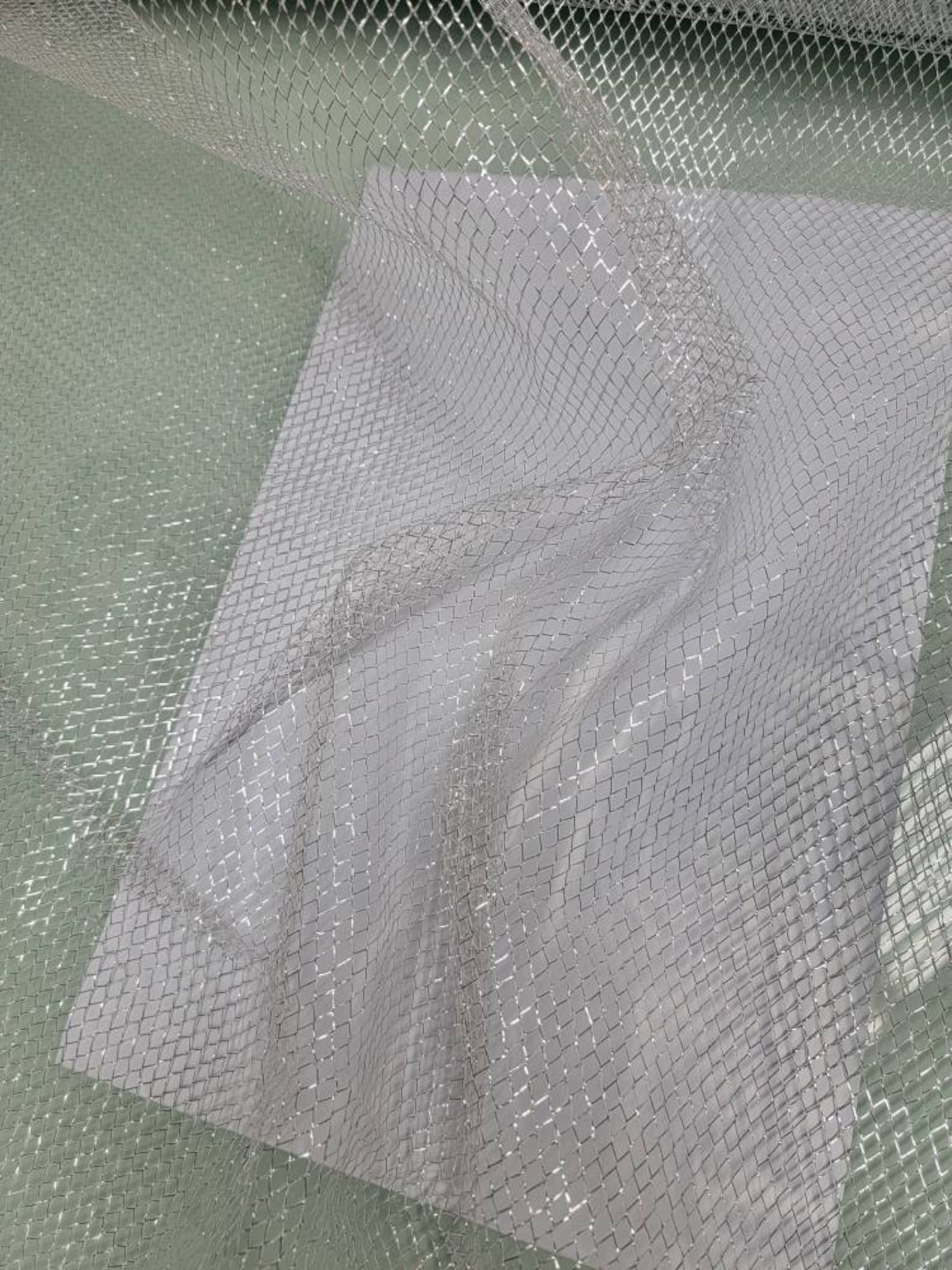 Metallic Mesh Fabric Silver 64 Wide Usable for Fashion - Etsy