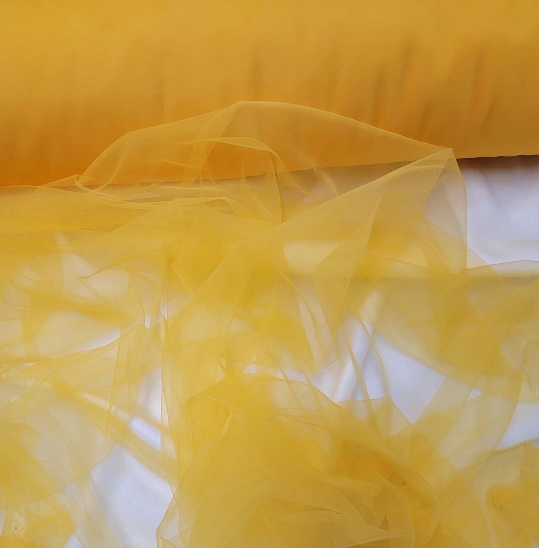 Super Fine Soft Mustard Yellow Color Tulle/mesh 60" Wide Sold by the ...