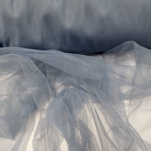 Super Fine Soft Blue Gray Color Tulle/mesh 60" Wide Sold by the Yard ...