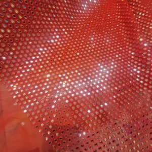 Soft Mirror Work Chiffon Embroided Fabric Usable for Apparel ...