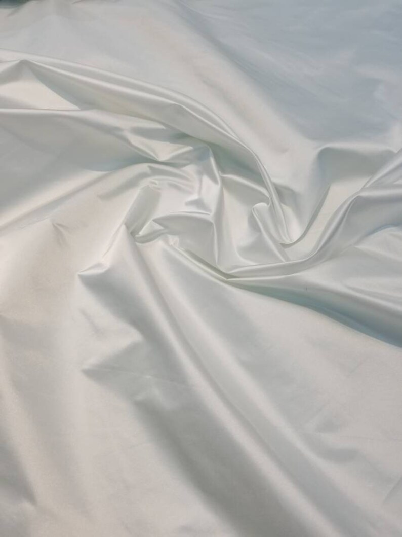 Off white Silk satin fabric woven from a filament yarn. | Etsy