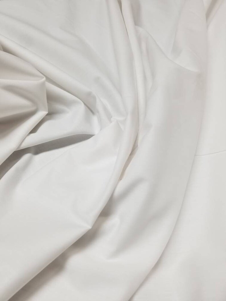 Pure White cotton fabric 110 inches wide usable for | Etsy