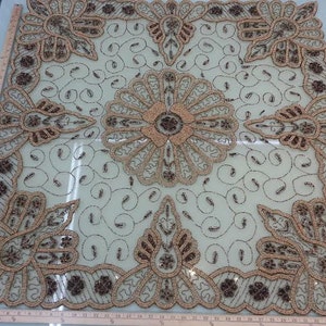 Hand Beaded Table Covers & Placments. Price for Set of 4 Peices (1 X 40 ...