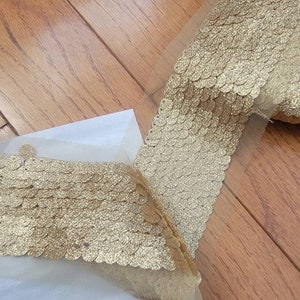 Gold Trim 2.25 Inches Wide Sequenced Layers Usable for Edges, Finishing ...