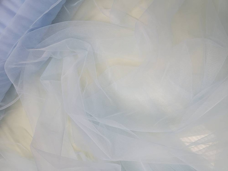Super Fine Soft Baby Blue Color Color Tulle/mesh 60" Wide Sold by the ...