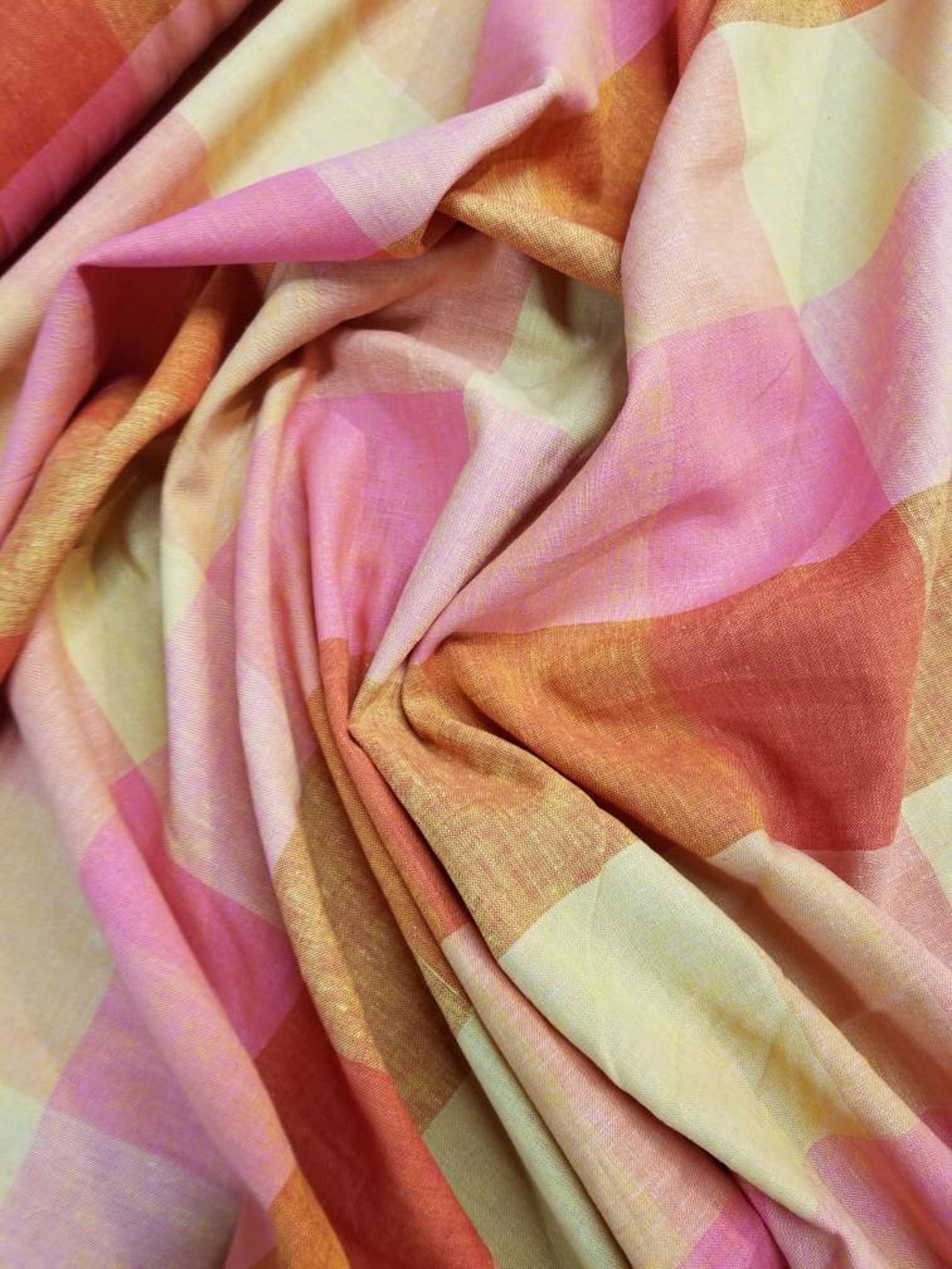 Linen Plaid 54 Inches Wide. Usable for Household Furnishing - Etsy