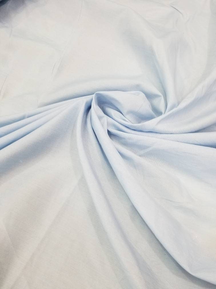 Baby Blue Color Cotton Fabric Usable for Apparel Accessories and ...