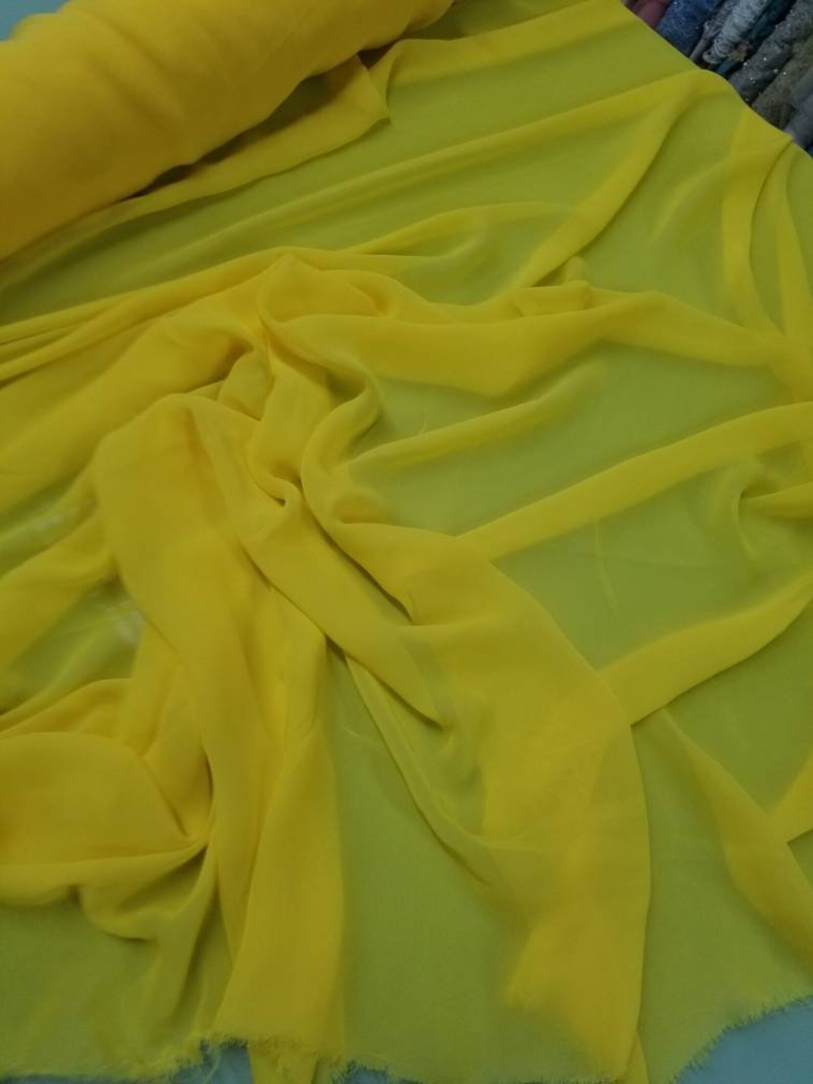 Yellow Color Chiffon 54 Wide. Usable for Apparel and - Etsy