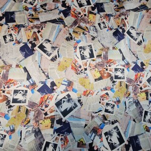 Designer Digital Newspaper Multicolored Combination Print on Mikado ...