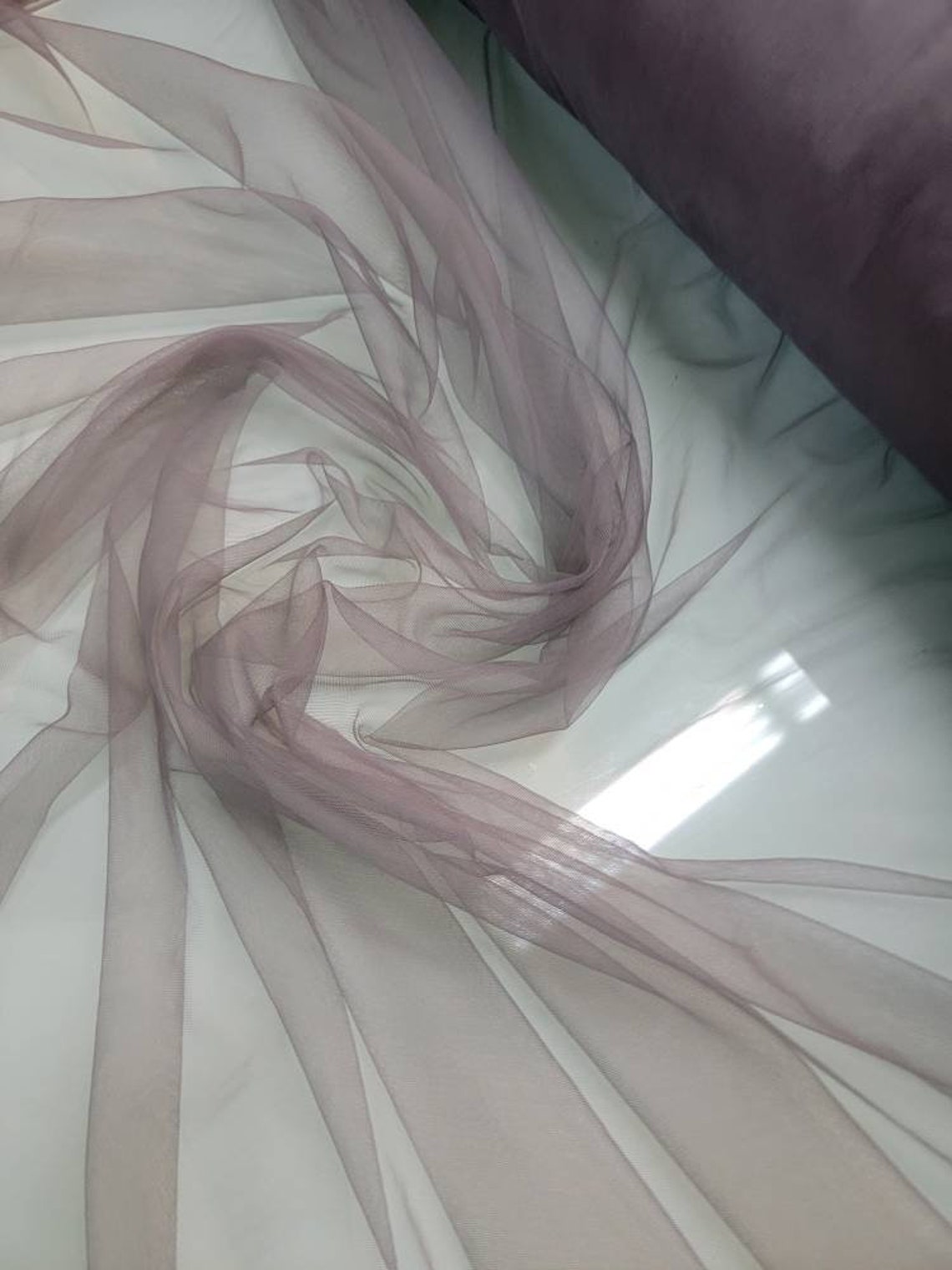 Super Fine Soft Dark Mauve Blush Color Color Tulle/mesh 60" Wide Sold ...