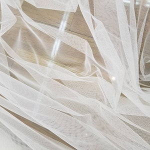 Super Fine Soft White Color Tulle/mesh 60" Wide Sold by the Yard Usable ...