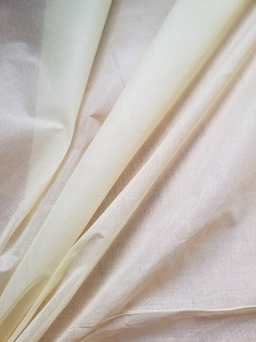 Lemon Color 100% Cotton Organdy, This Fabric is Stiff Semi Sheer Fabric ...