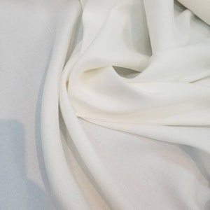 Off White Soft and Drapey Poly Linen Medium Weight Usable for Apparel ...
