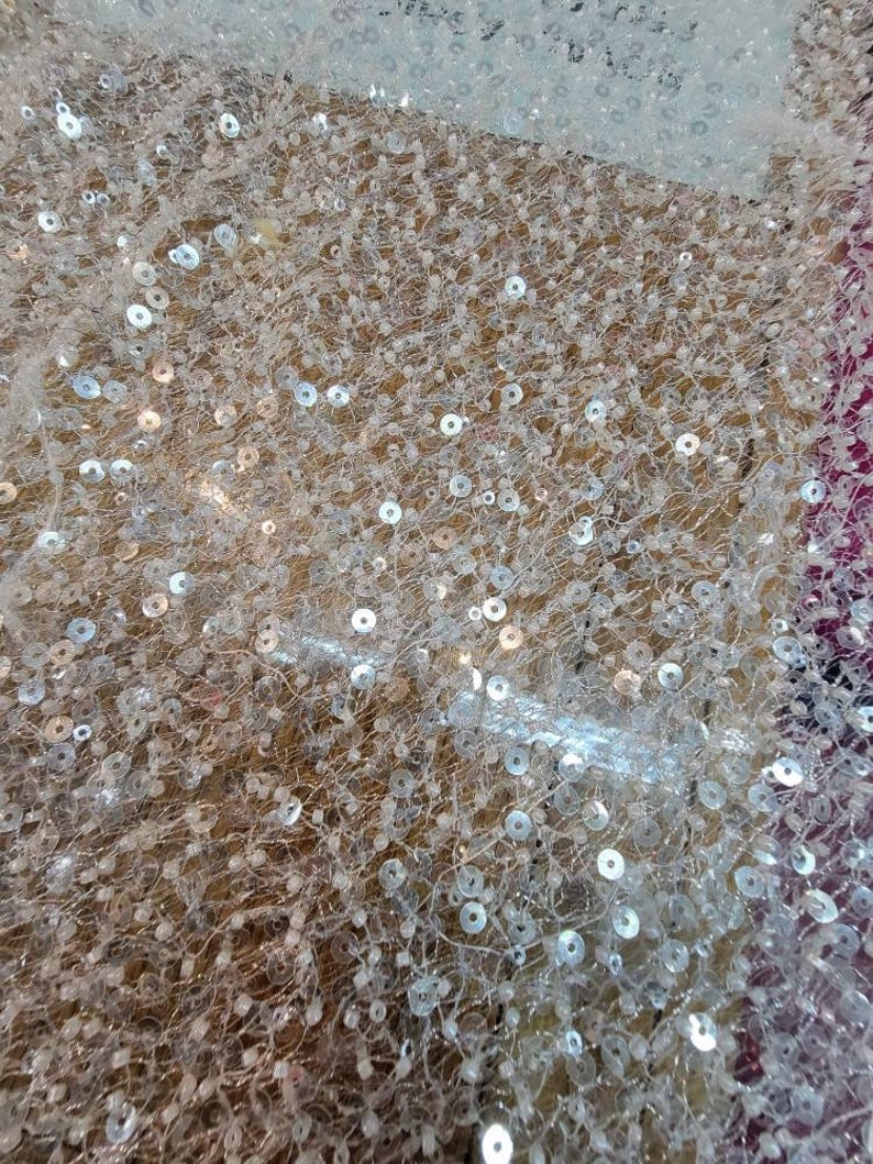 Hand Beaded Elegantly Beading This Gorgeous Sheer Dress is - Etsy