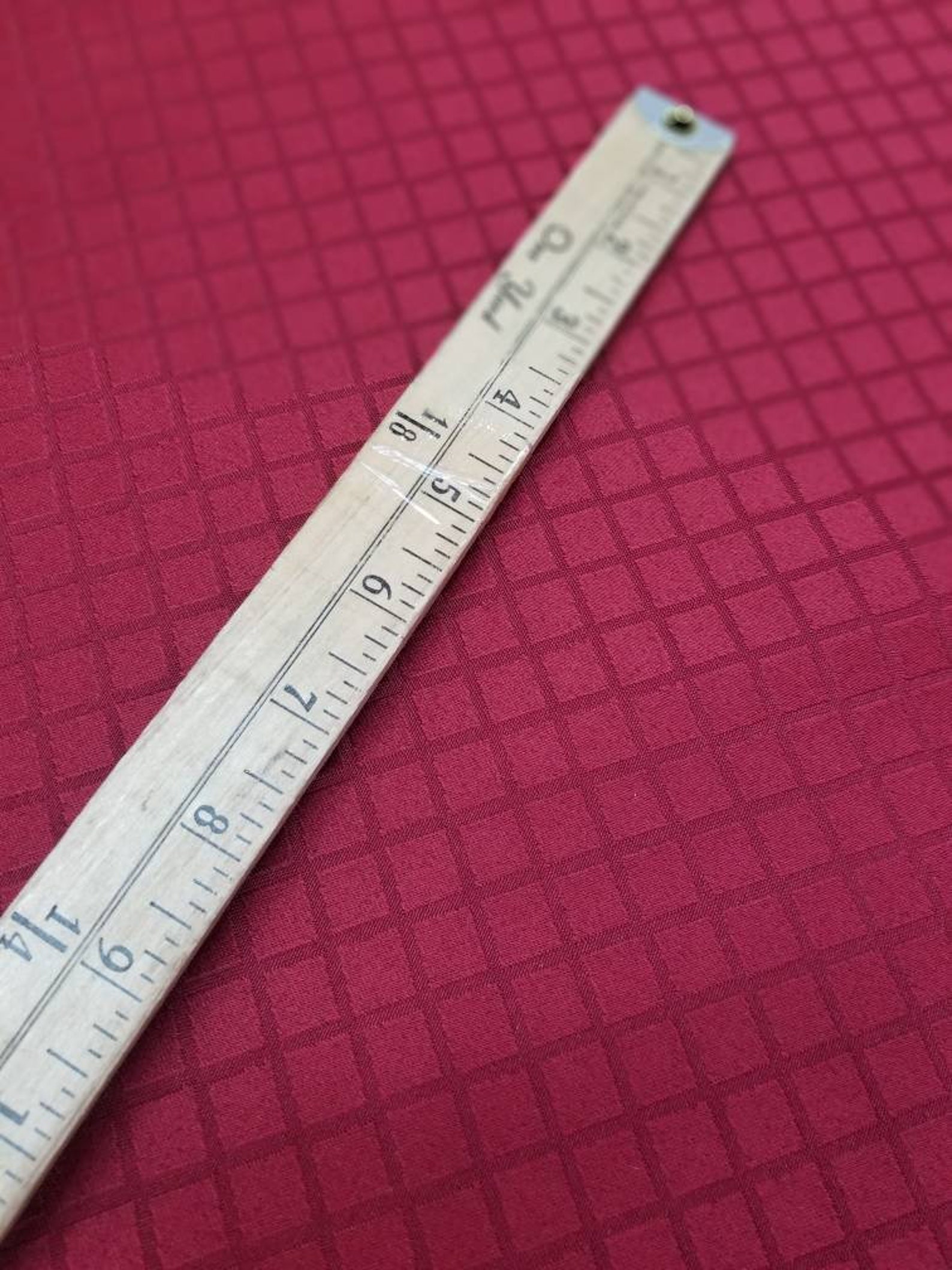 Heavy weight structured checker design burgandy color | Etsy